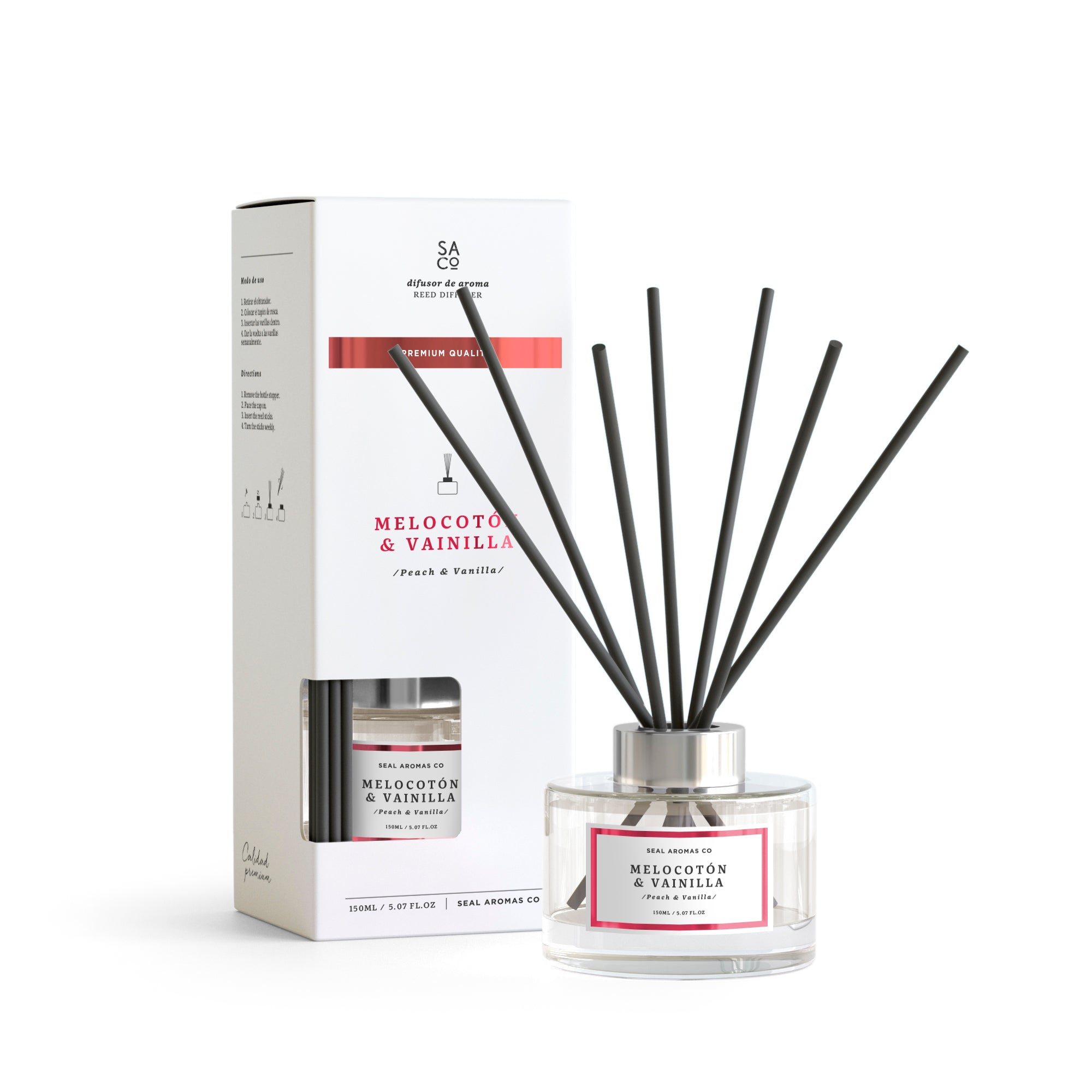 Premium Reed Diffuser - Peach & Vanilla – SEAL AROMAS